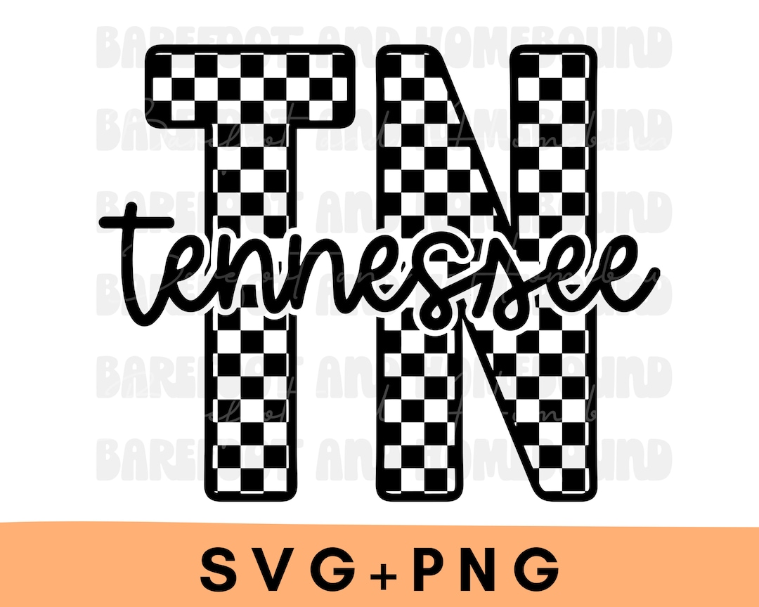 Tennessee Checkered SVG, Tennessee PNG, Tennessee Shirt Design, Tn Svg, TN Png, Cut File ...