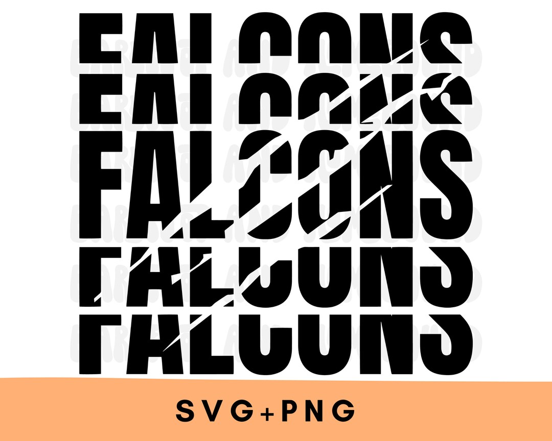 Scratch Falcons Mascot SVG: School Spirit Shirt Design (PNG, SVG) - Etsy