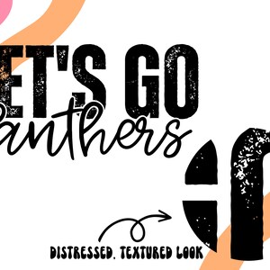 Panthers PNG, Let's Go Panthers PNG, Panther Mascot PNG, Grunge ...