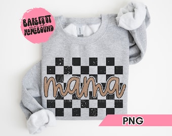 Distressed Checkered Mama PNG, Retro Textured Mom Design, Trendy Mom ...