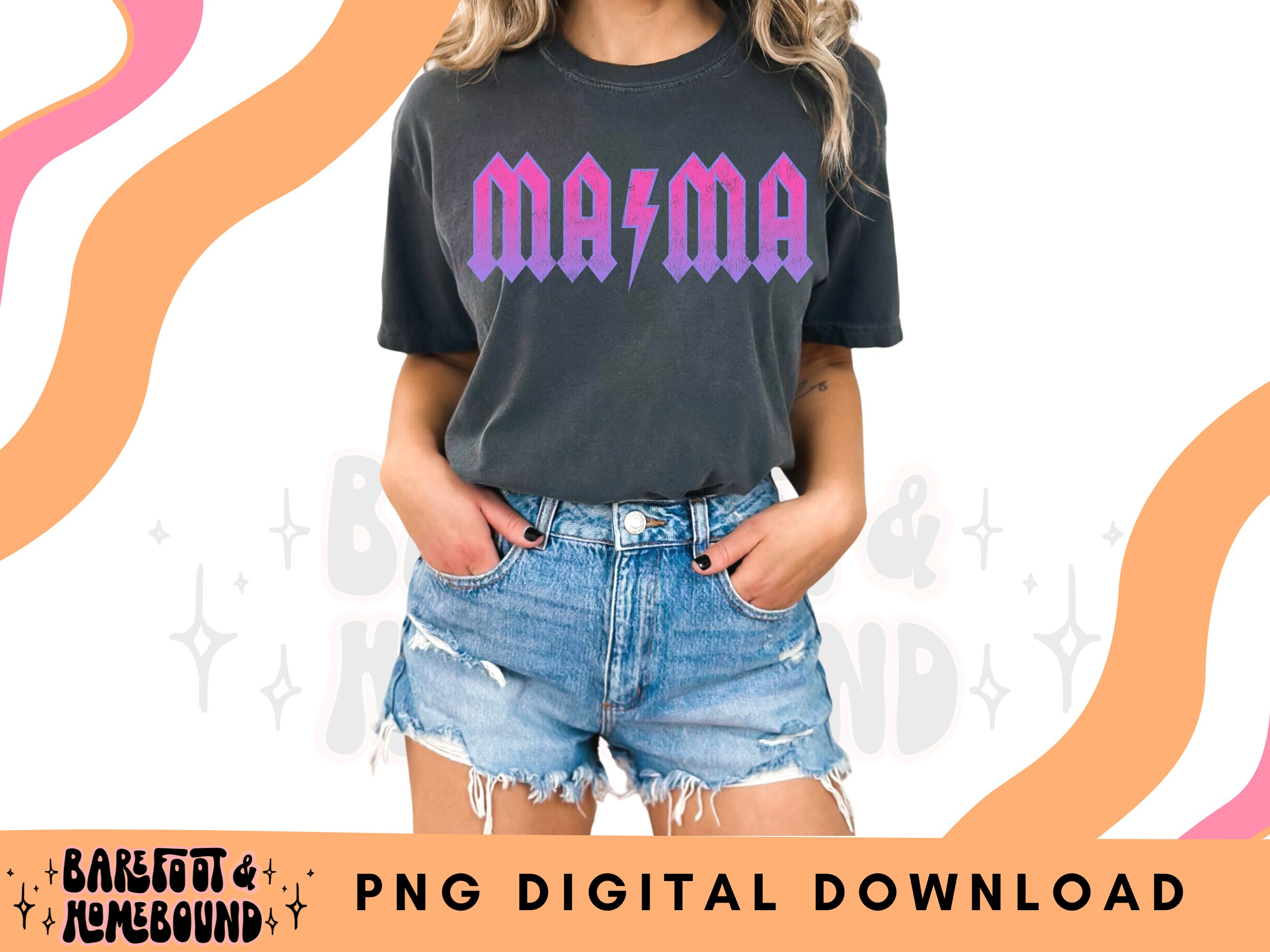 Rock Mama PNG Concert Png Trendy Mom Life Digital File - Etsy