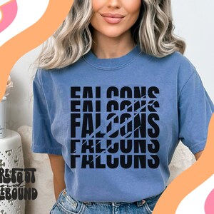 Scratch Falcons Mascot SVG: School Spirit Shirt Design (PNG, SVG) - Etsy