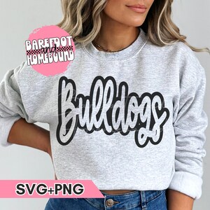 Cursive Bulldogs SVG, Retro Bulldogs Mascot PNG, School Mascot SVG ...