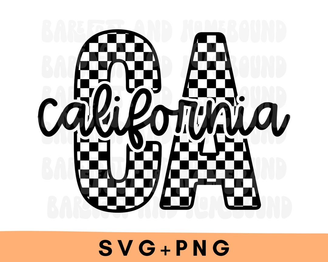 California Checkered SVG, California PNG, Cali Shirt Design, Ca Svg ...