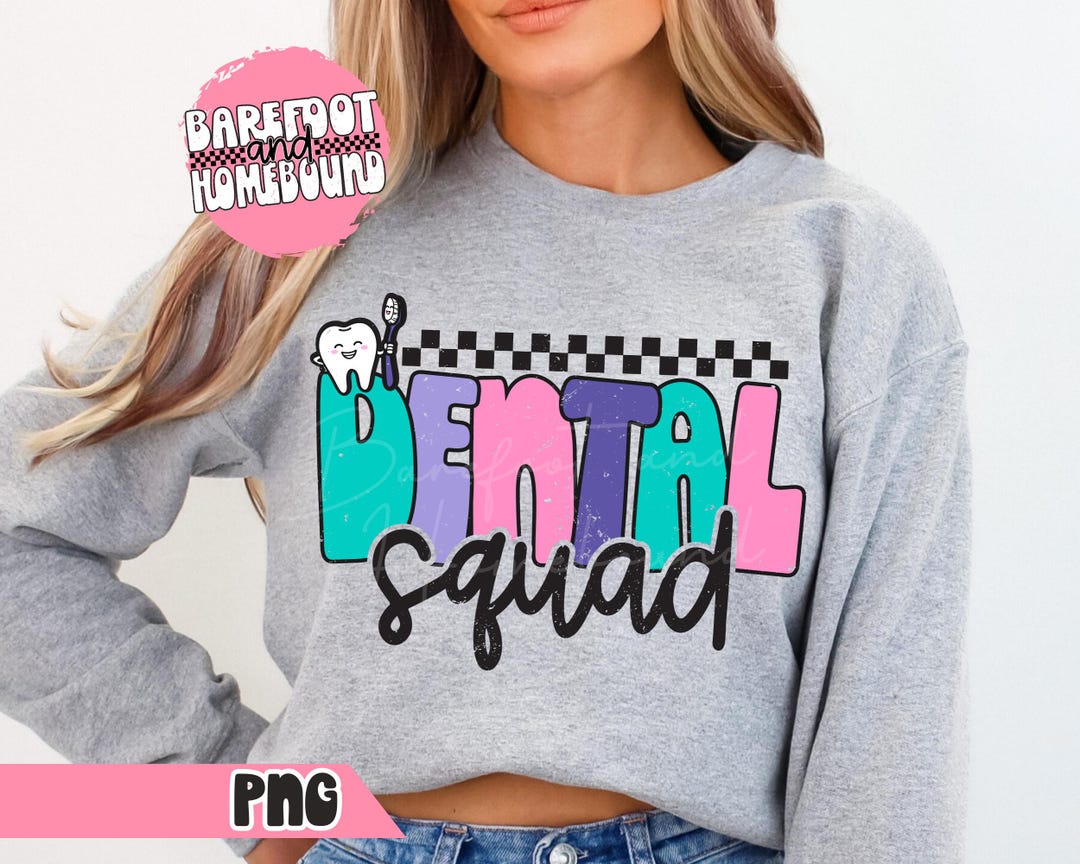 Dental Squad PNG, Checkered Dental Png, Cute Tooth Shirt Design, Dental ...