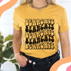 Retro Wavy Bearcats SVG, Bearcats Mascot PNG, Bearcats School Mascot ...