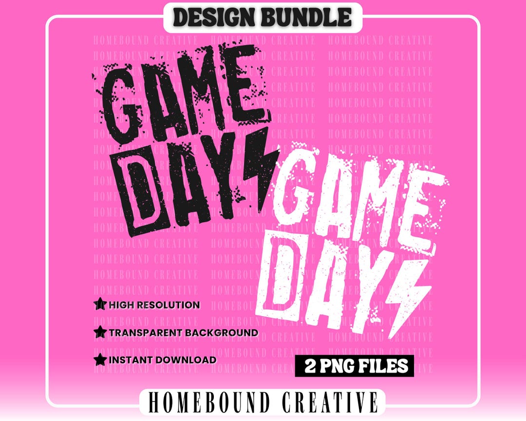 Grunge Game Day PNG Bundle: Distressed Sports Designs (digital Download ...