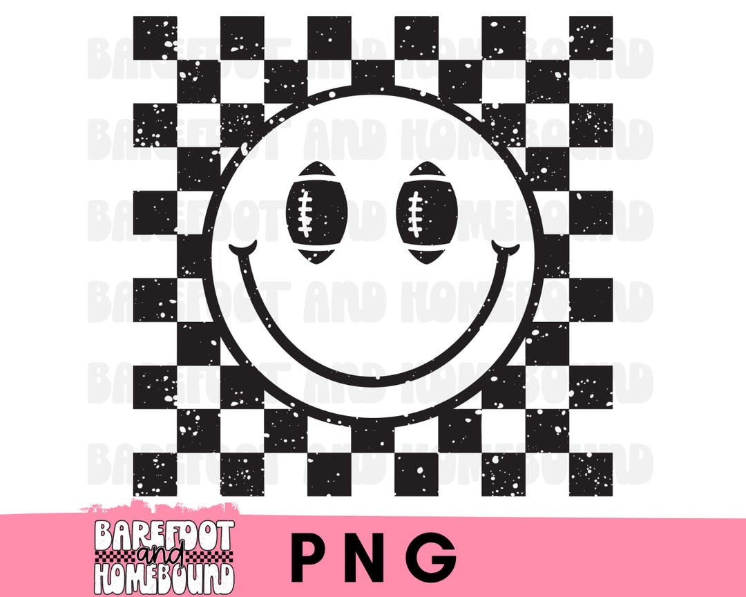 Checkered Football PNG, Happy Football Season Design, Football Shirt ...