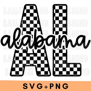 Alabama SVG, Alabama PNG, Checkered Alabama Shirt Design, Al Svg, AL ...