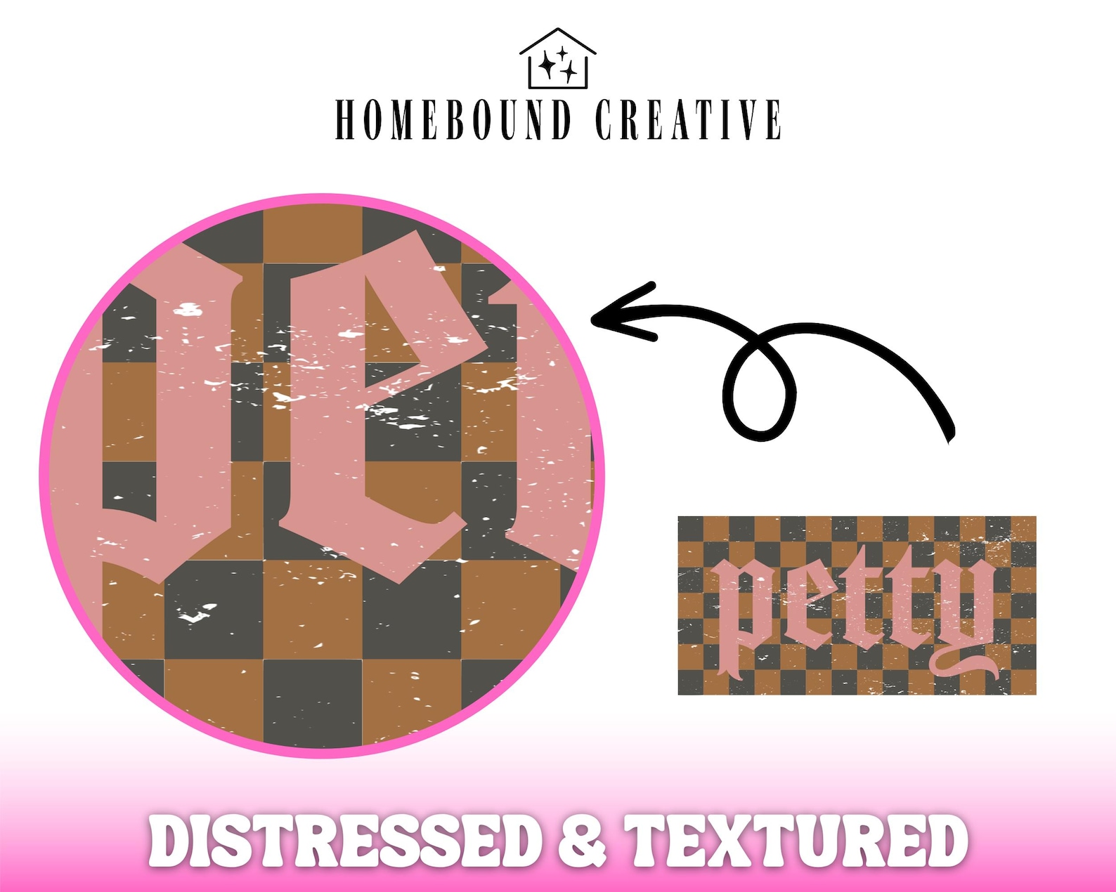 Checkered Petty PNG: Distressed Preppy Gothic Design (digital Download ...
