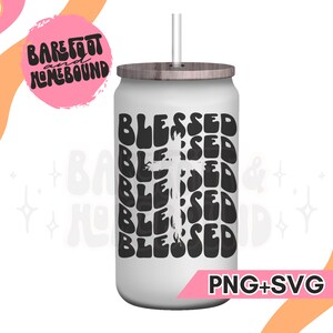 Retro Wavy Blessed SVG , Retro Blessed Png, Wavy Font Faith Svg ...