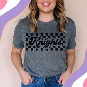 Checkered Knights SVG, Knights Mascot Png, School Mascot SVG, Knights ...
