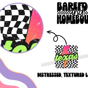 Lightning Checkered Texas PNG, Checkered Texas Shirt Design, Retro TX ...