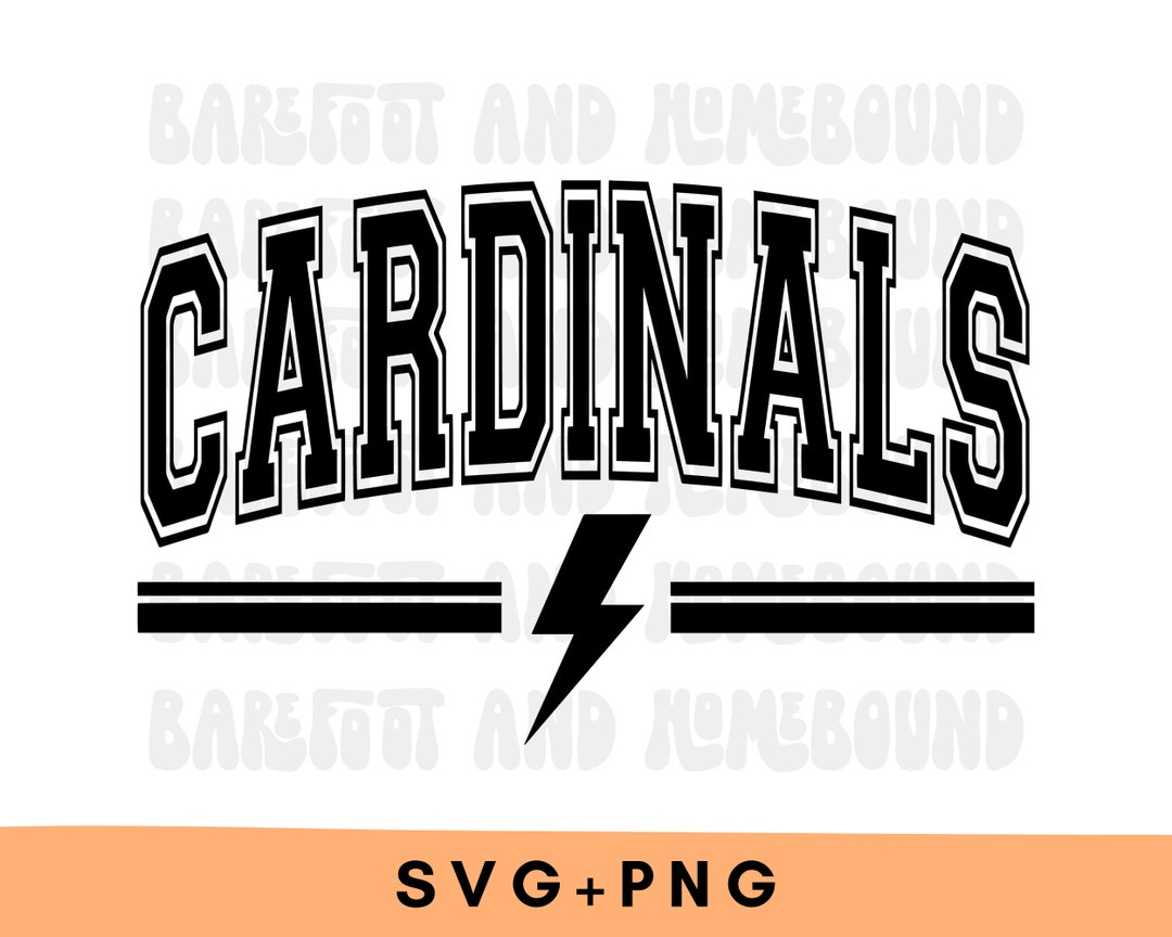 Varsity Cardinals SVG PNG: School Spirit Shirt Design (digital Download ...