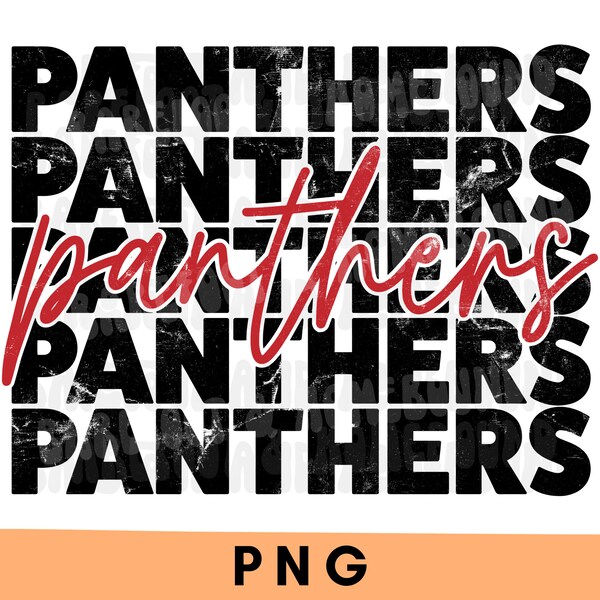 Panthers Red and Black Png - Etsy