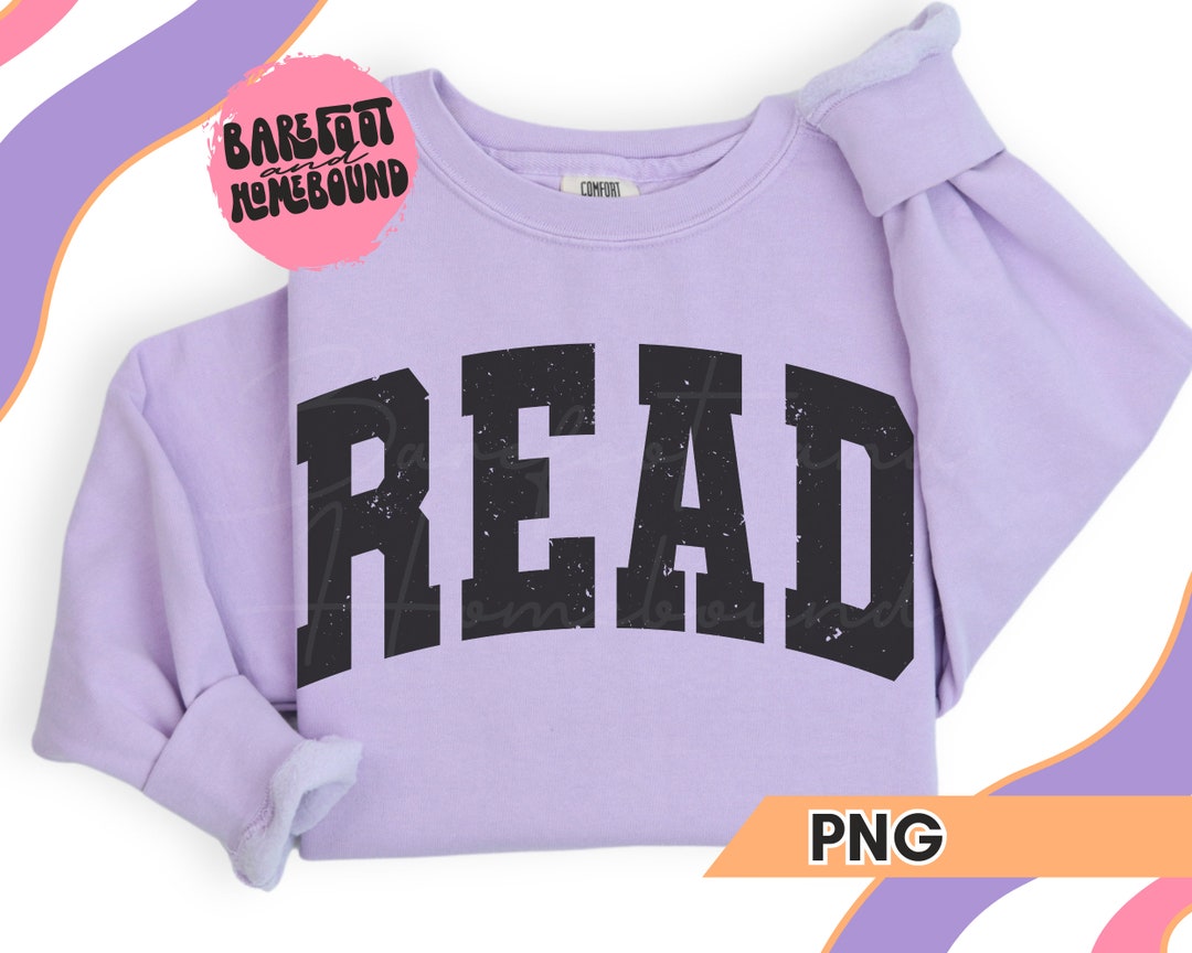 Varsity Read PNG, Reader Design, Trendy Reading Png, Book Lover PNG, Collegiate Read Png, Team ...