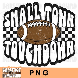 Retro Football Touchdown PNG, Checkered Football Design, Small Town ...