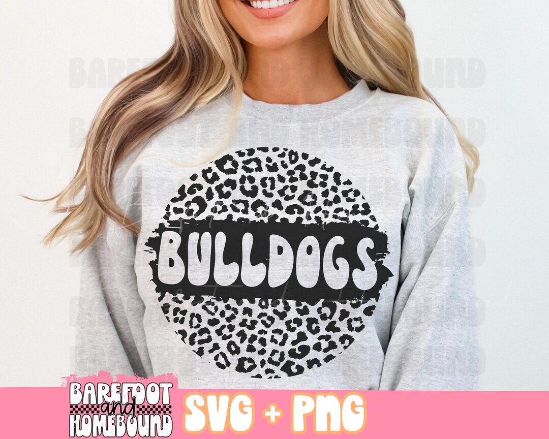 Leopard Print Bulldogs SVG, Bulldogs PNG, Bulldogs Mascot SVG, Animal ...