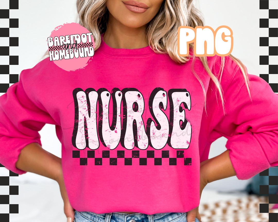 Retro Checkered Nurse PNG, Nursing Png, Nurse Shirt Design, Nurse ...