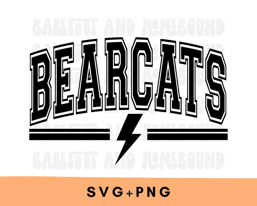 Varsity Bearcats Mascot SVG: School Spirit Shirt Design (digital ...