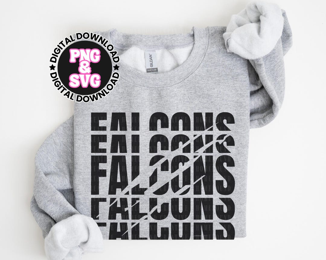 Scratch Falcons Mascot SVG: School Spirit Shirt Design (PNG, SVG) - Etsy