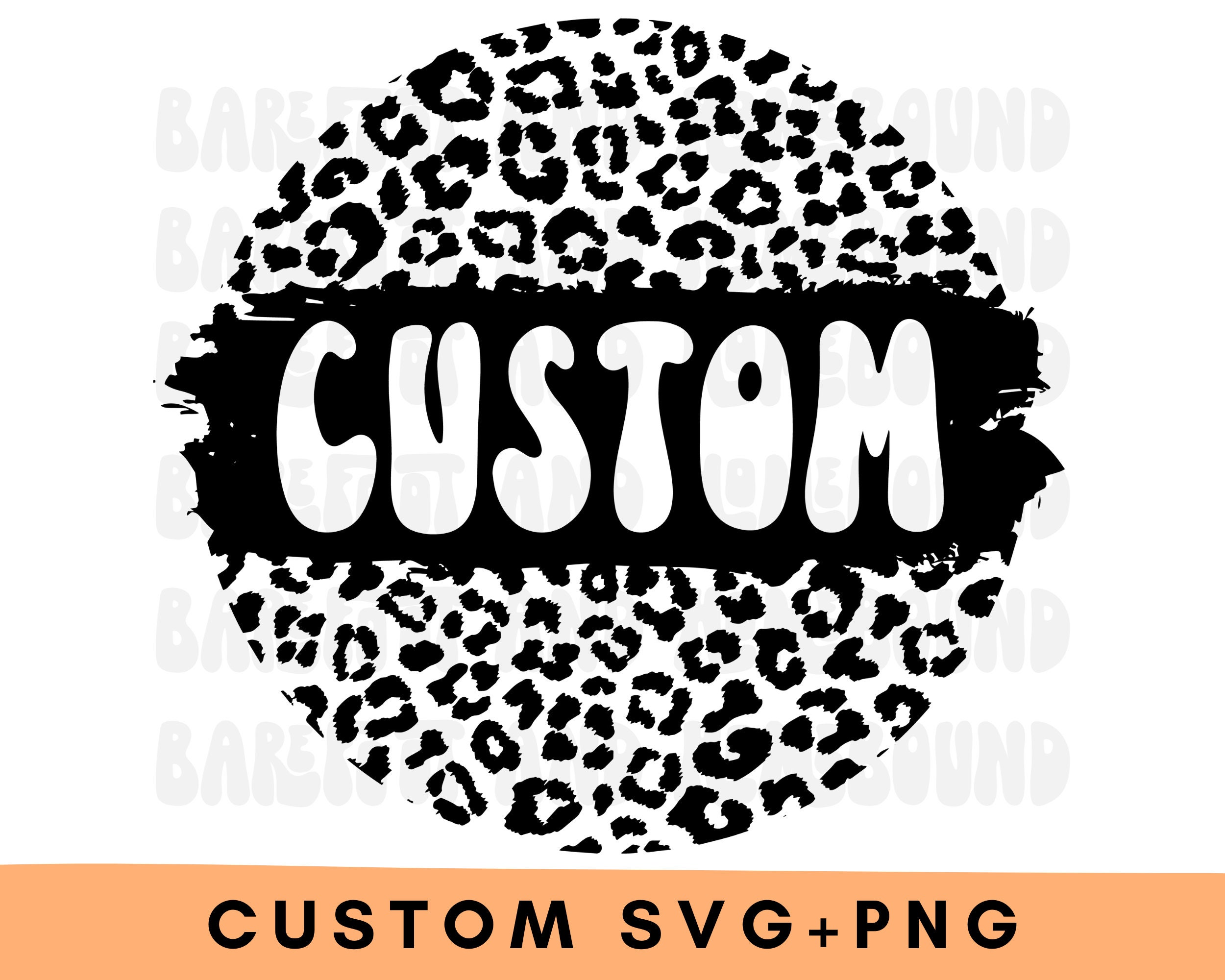 CUSTOM Leopard SVG Custom Team PNG Custom Text Svg - Etsy