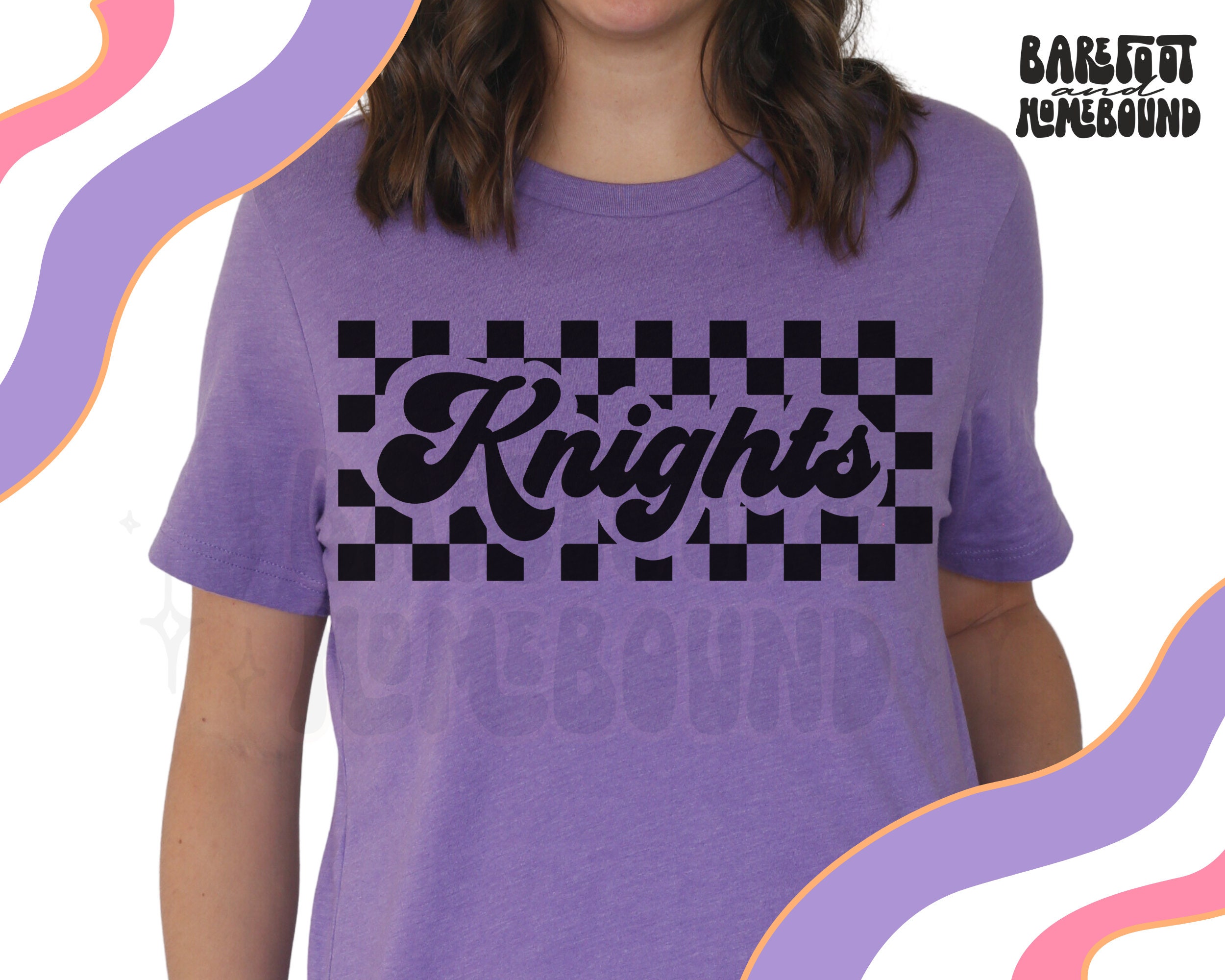 Checkered Knights SVG Knights Mascot Png School Mascot SVG - Etsy