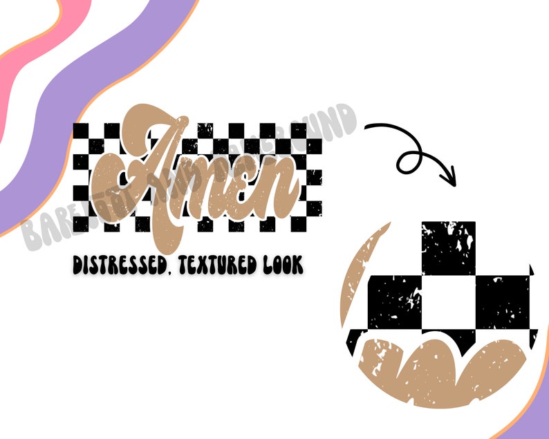 Checkered Amen PNG Retro Christian Png Faith Design - Etsy