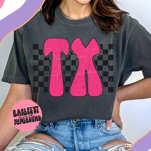 Retro Checkered Texas PNG, Checkered Texas Shirt Design, TX Shirt ...