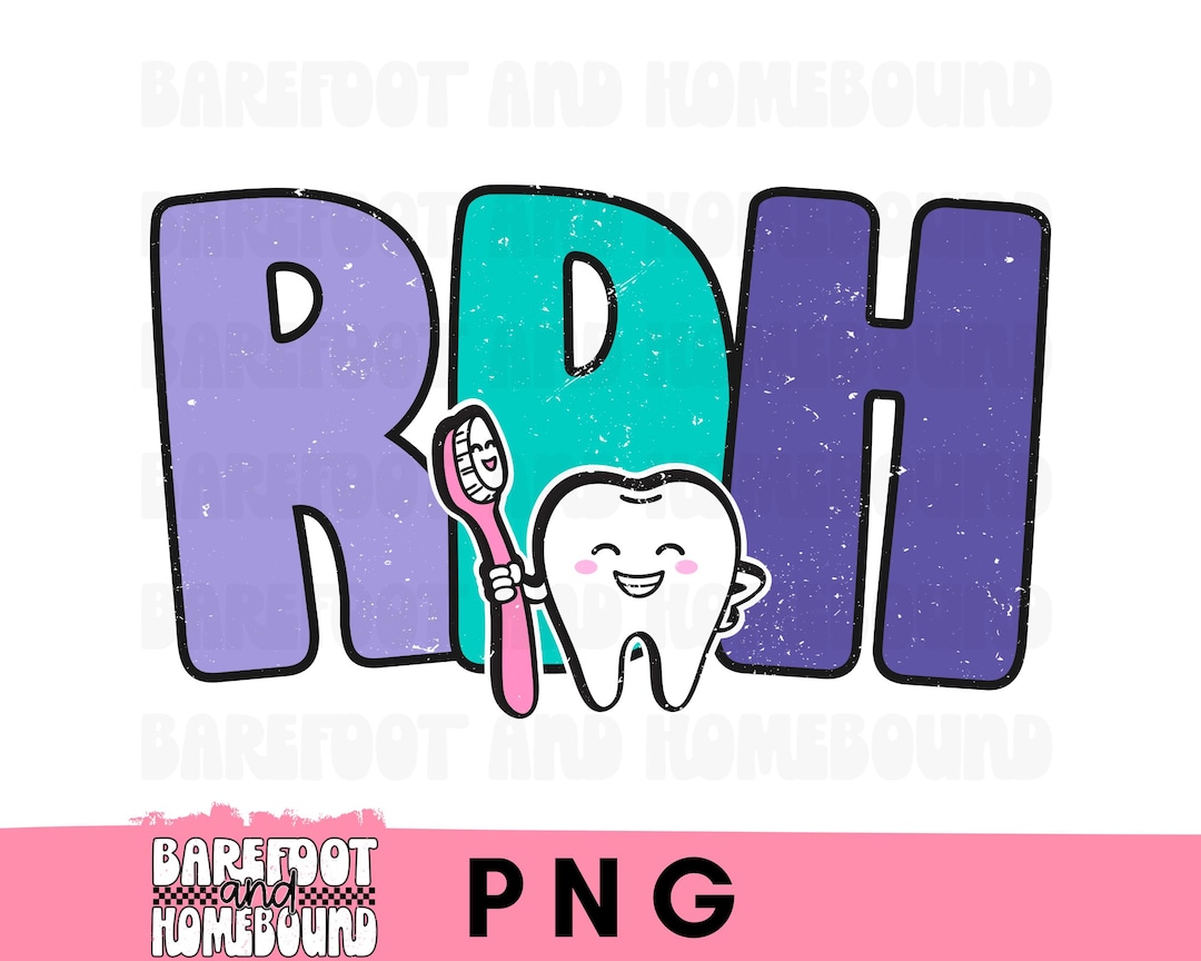 Dental Hygienist PNG, Retro RDH Png, Tooth Shirt Design, Dental ...