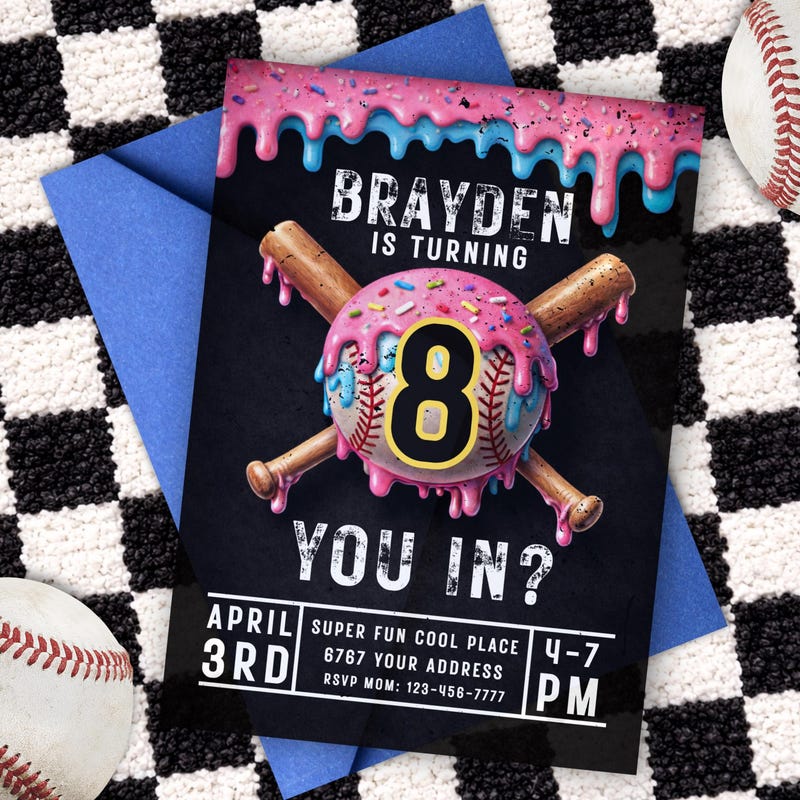 Abstract Birthday Invite - Etsy