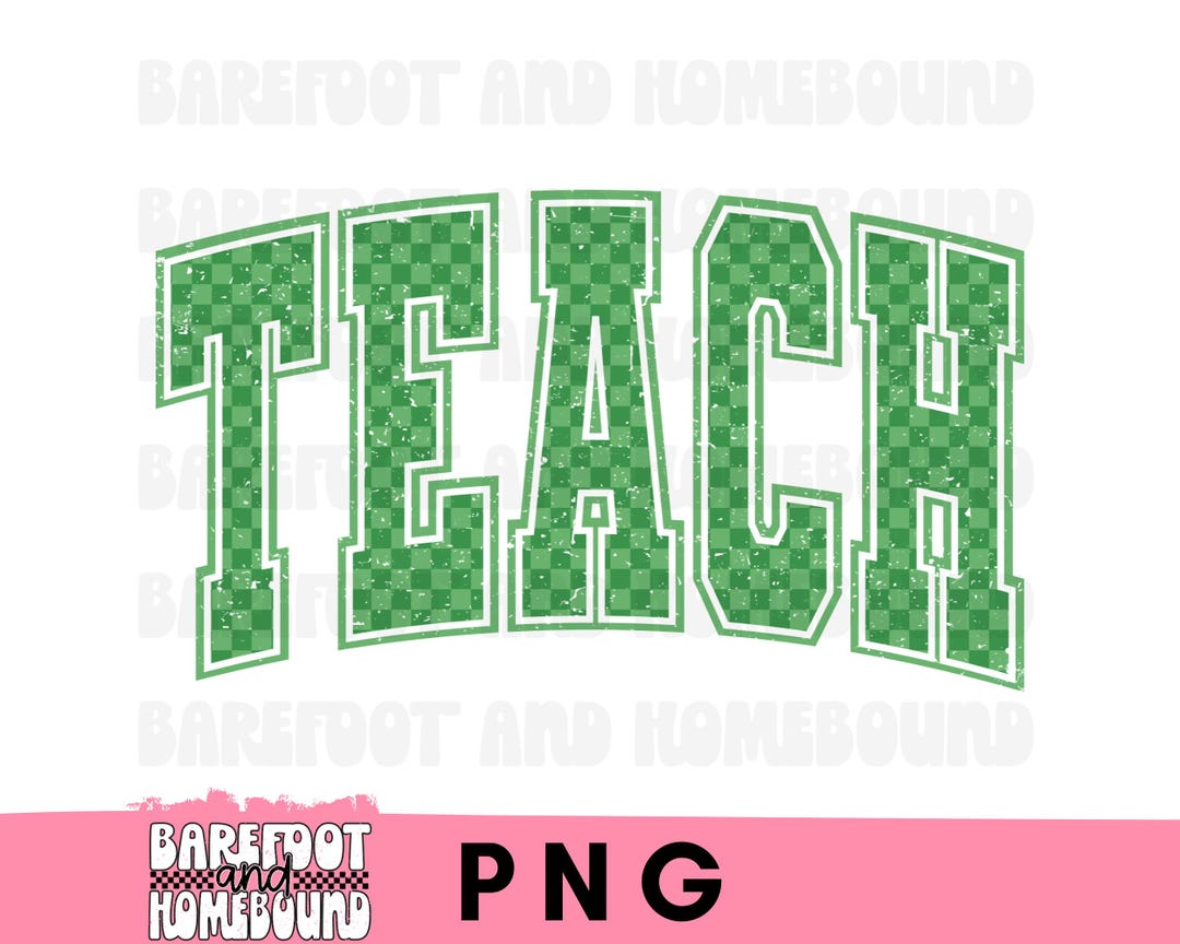 Green Checkered Teach PNG, St Patricks Teacher Png, Clover Teach PNG ...