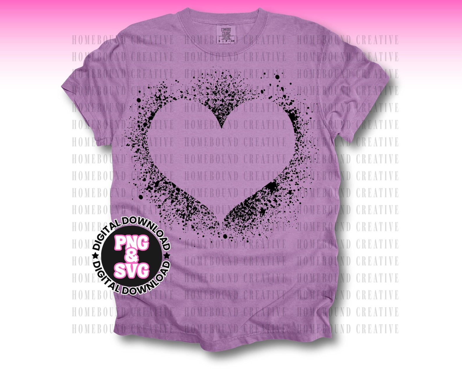 Paint Splatter Heart SVG: Graffiti Valentine Love Shirt Design (digital ...