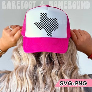 Checkered Texas SVG: Outline Design, Shirt Cut File (digital Download ...