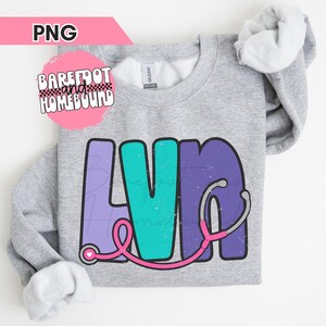 Retro LVN Nurse PNG: Stethoscope Design (digital Download) - Etsy