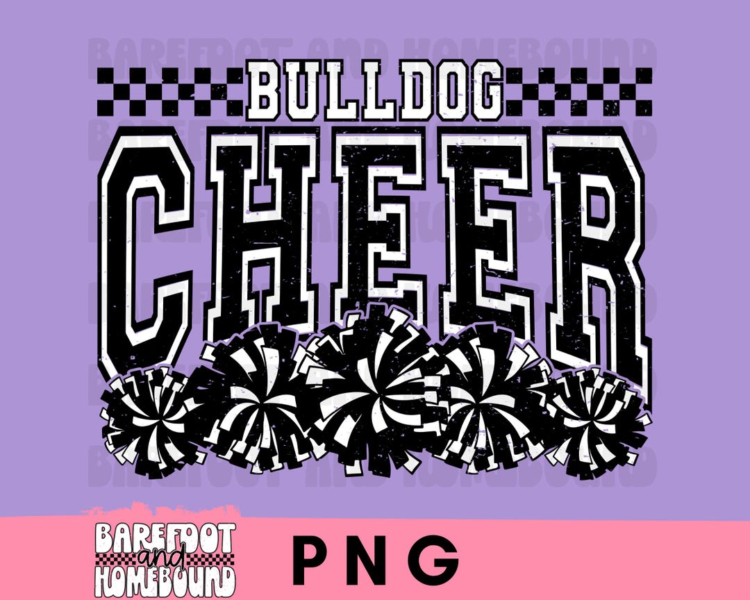 Bulldog Cheer PNG: Cheerleading Squad Design (digital Download - Etsy