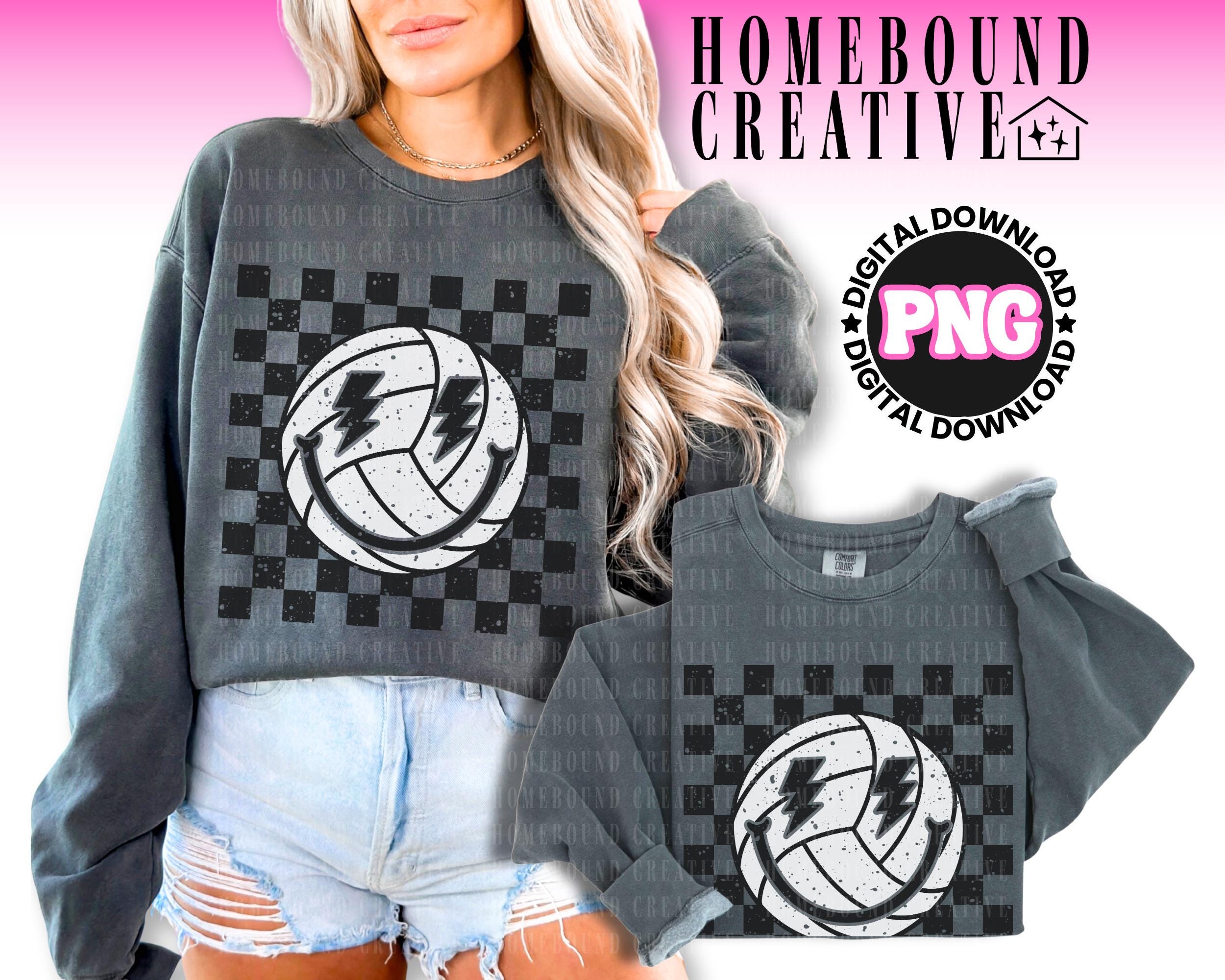 Checkered Volleyball PNG: Lightning Team Shirt Design (digital Download ...