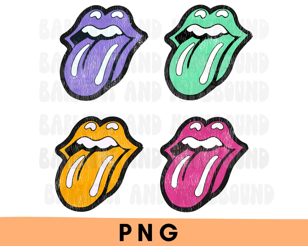 Rock and Roll PNG, Rock Tongue Png, Distressed Concert Png, Lips Png ...