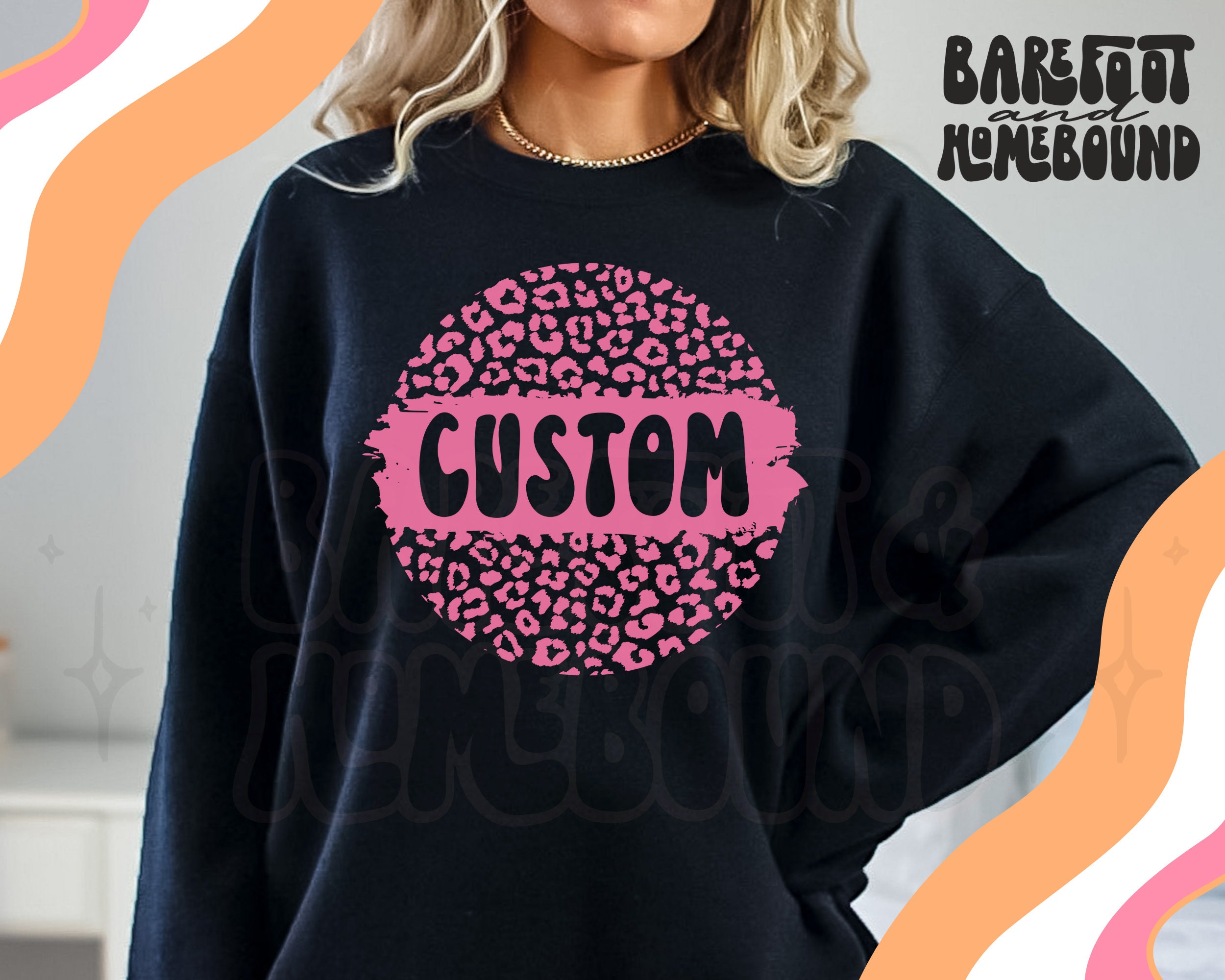 CUSTOM Leopard SVG Custom Team PNG Custom Text Svg - Etsy