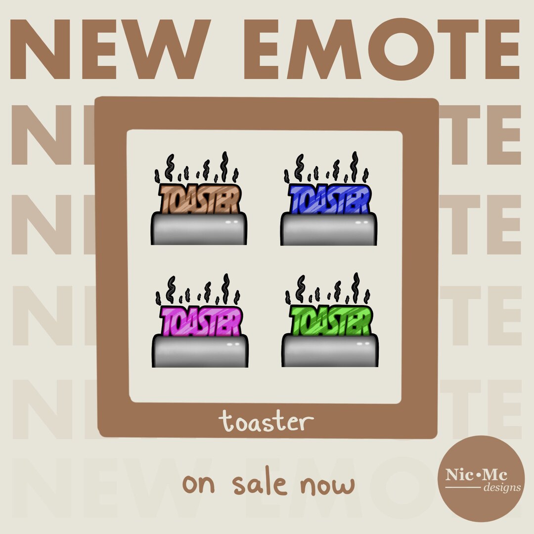 TOASTER EMOTE Valorant Twitch Twitch Emotes Emote Art - Etsy