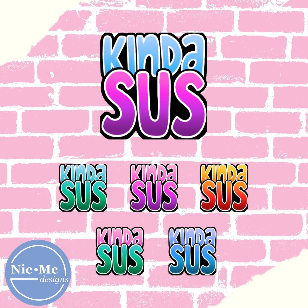 KINDA SUS EMOTE Text Emote Twitch Emotes Digital Art - Etsy Canada