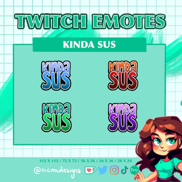 Twitch Emotes Sus - Etsy