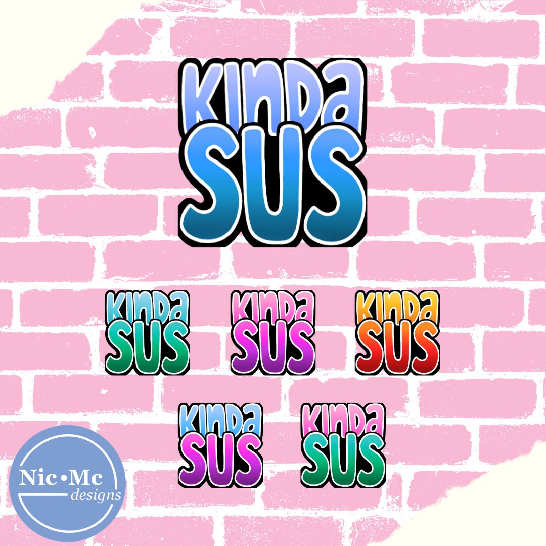 KINDA SUS EMOTE Text Emote Twitch Emotes Digital Art - Etsy Hong Kong