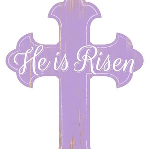 He is Risen Cross, 16"h X 11"l He is Risen, MDF and Paper, He is Risen ...