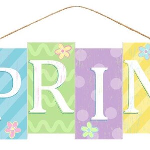 Spring Sign, 14"l X 4.75"h Spring Block Sign, MDF and Paper - Etsy