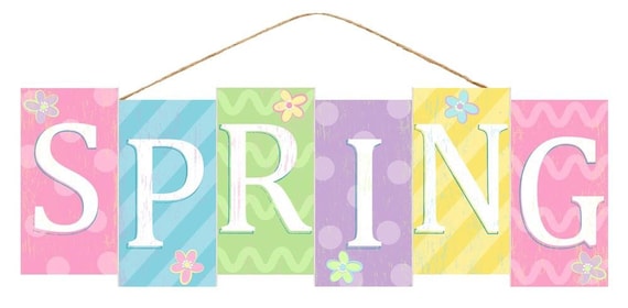 Spring Sign 14l X 4.75h Spring Block Sign MDF - Etsy