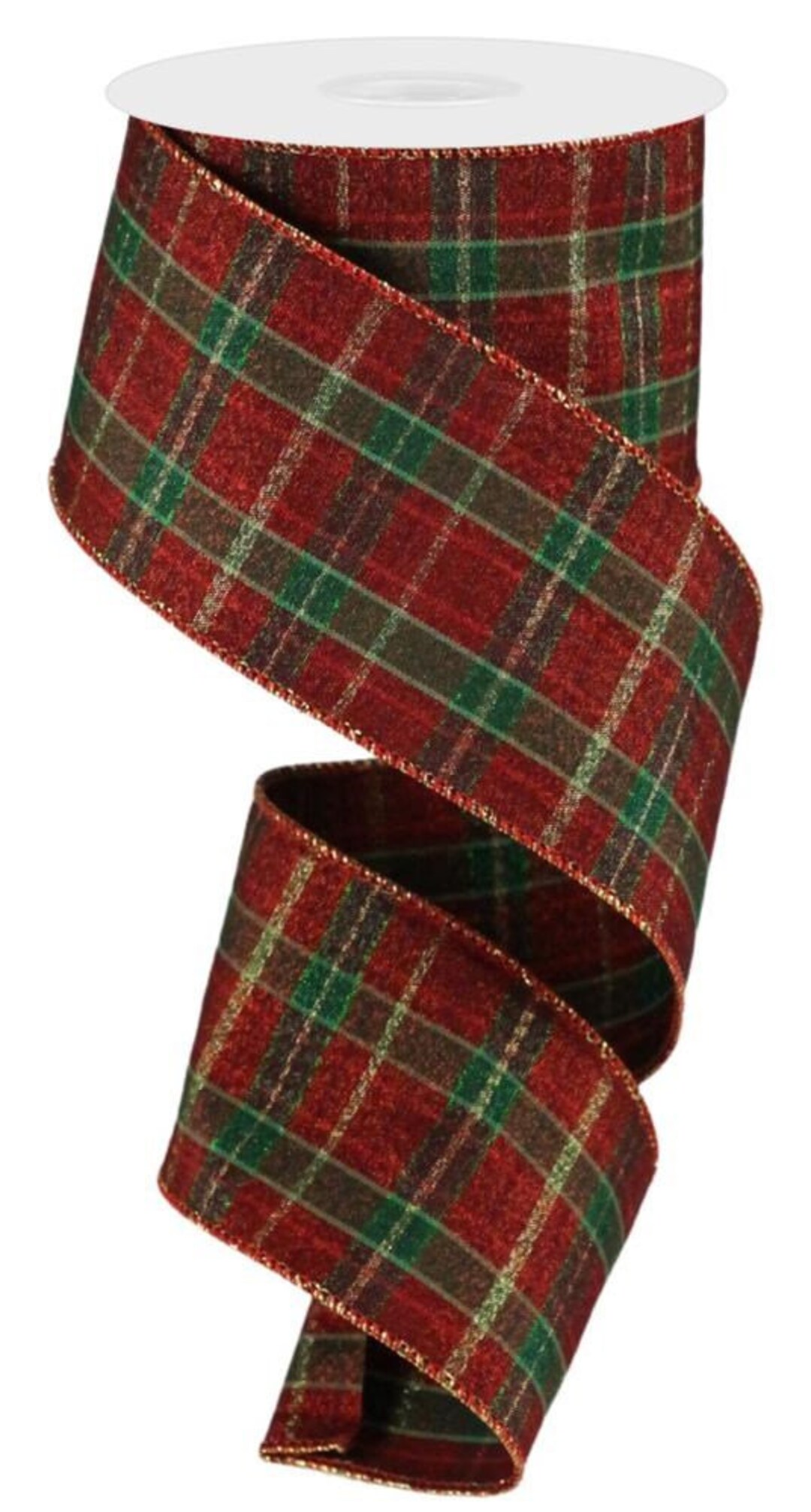 Christmas Plaid Wired Ribbon, 2.5"x10yd Plaid - Etsy