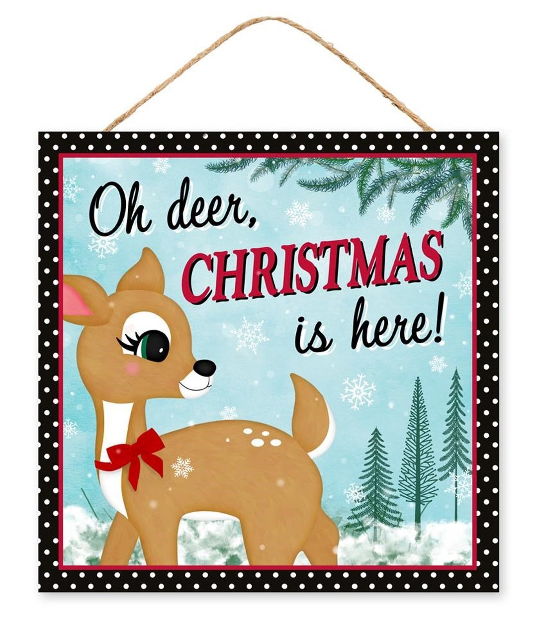 Merry Christmas Sign, Oh Deer Christmas is Here Sign, Deer Sign, 10 ...