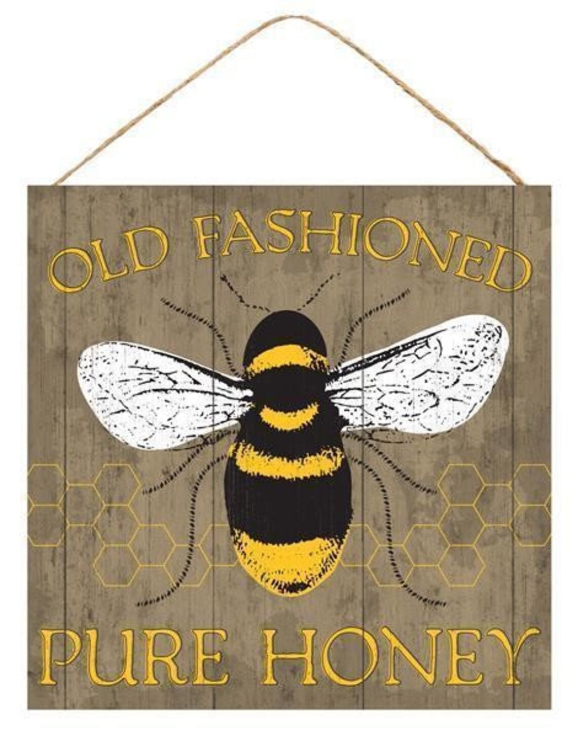 Honey Bee Sign Honey Sign Bee Sign 10 Sq Old - Etsy