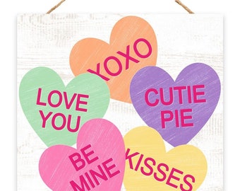 Conversation Hearts Sign - Etsy